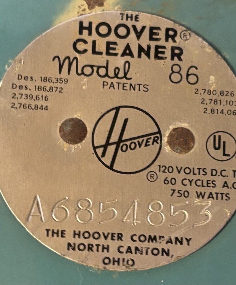 Vintage TURQUOISE Hoover Constellation Vacuum Cleaner Model 86 | eBay
