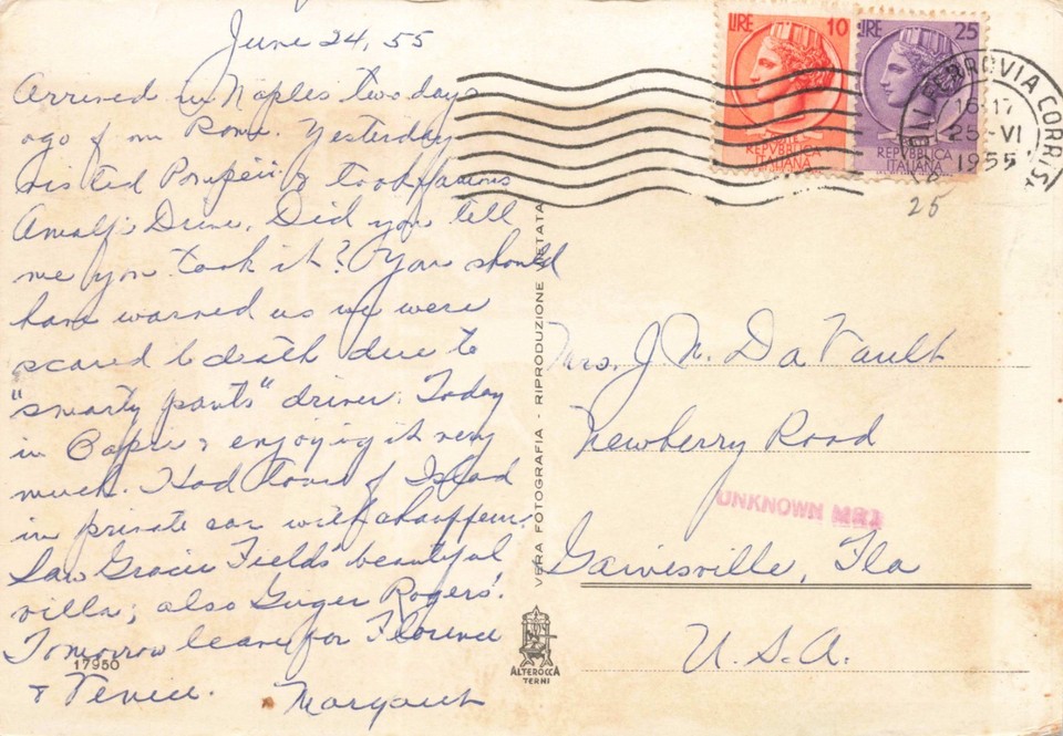 Postcard Italy Amalfi seaside resort Gulf of Salerno Aerial View | eBay UK