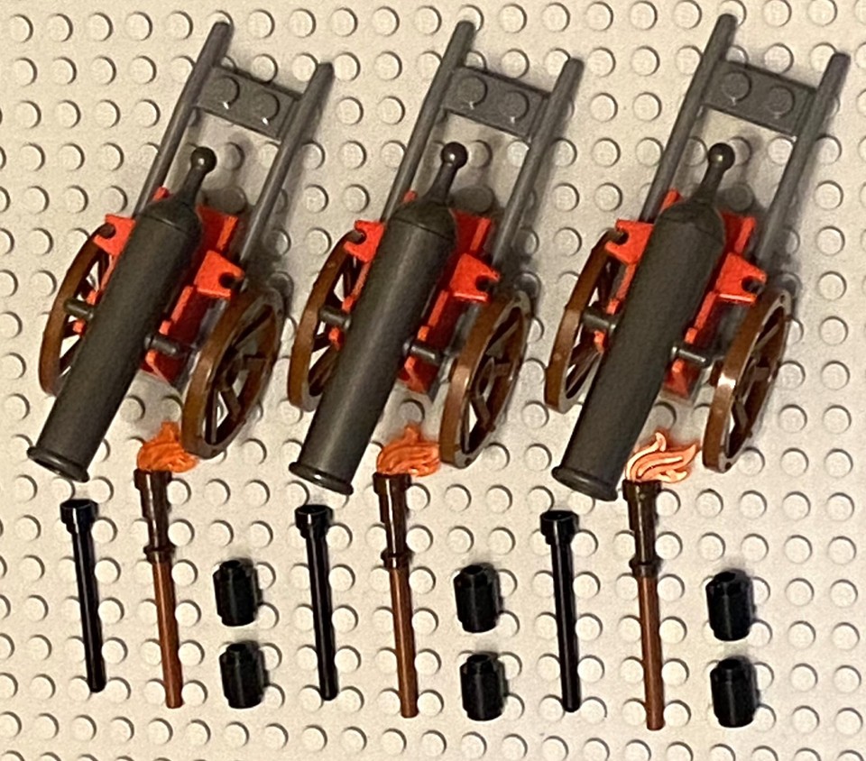 LEGO Minifigures Lot of 3 Cannons Army Pirates Imperial Soldiers ...
