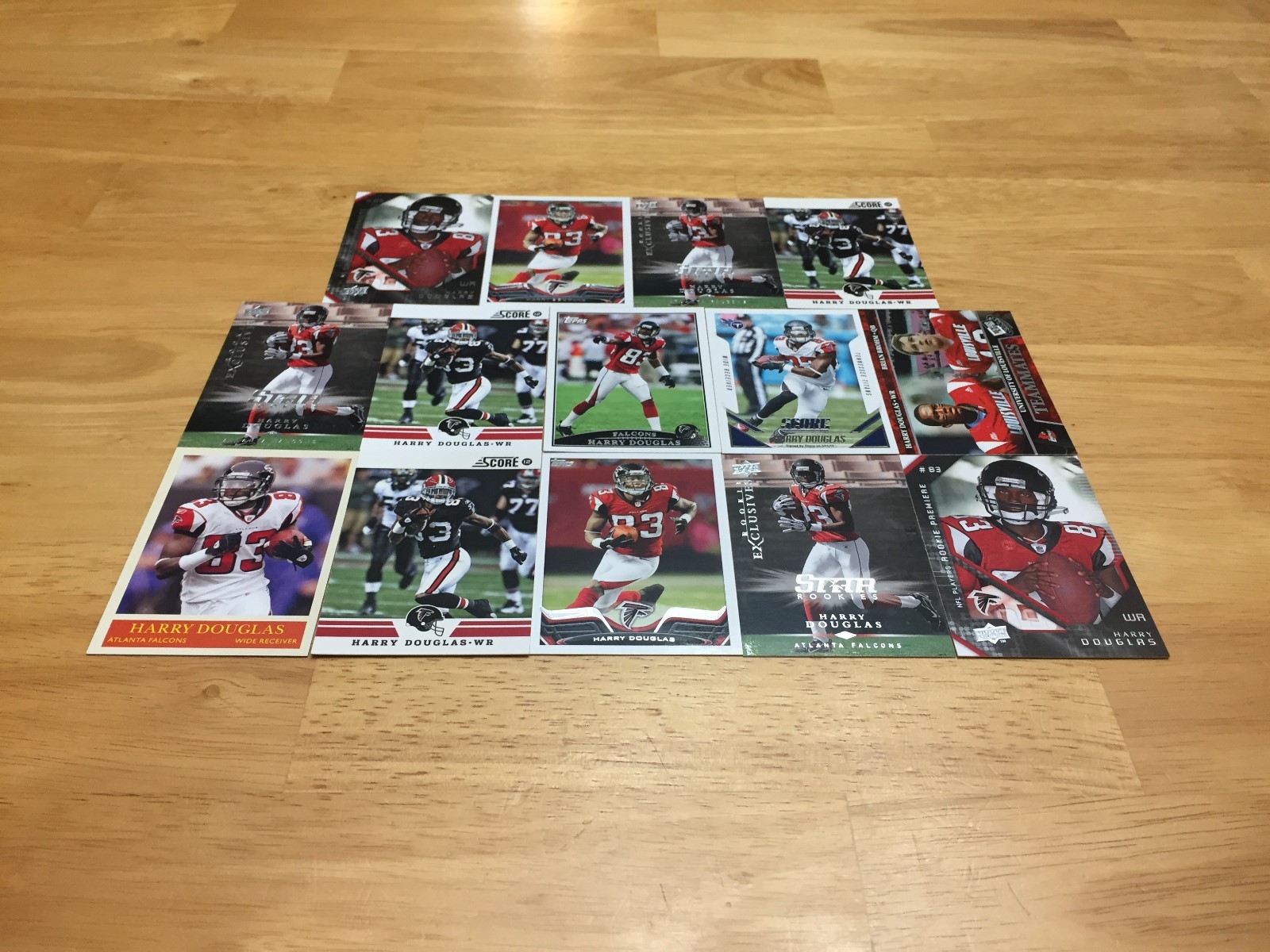 HARRY DOUGLAS LOT OF 14 FOOTBALL CARDS ATLANTA FALCONS WIDE RECEIVER ...