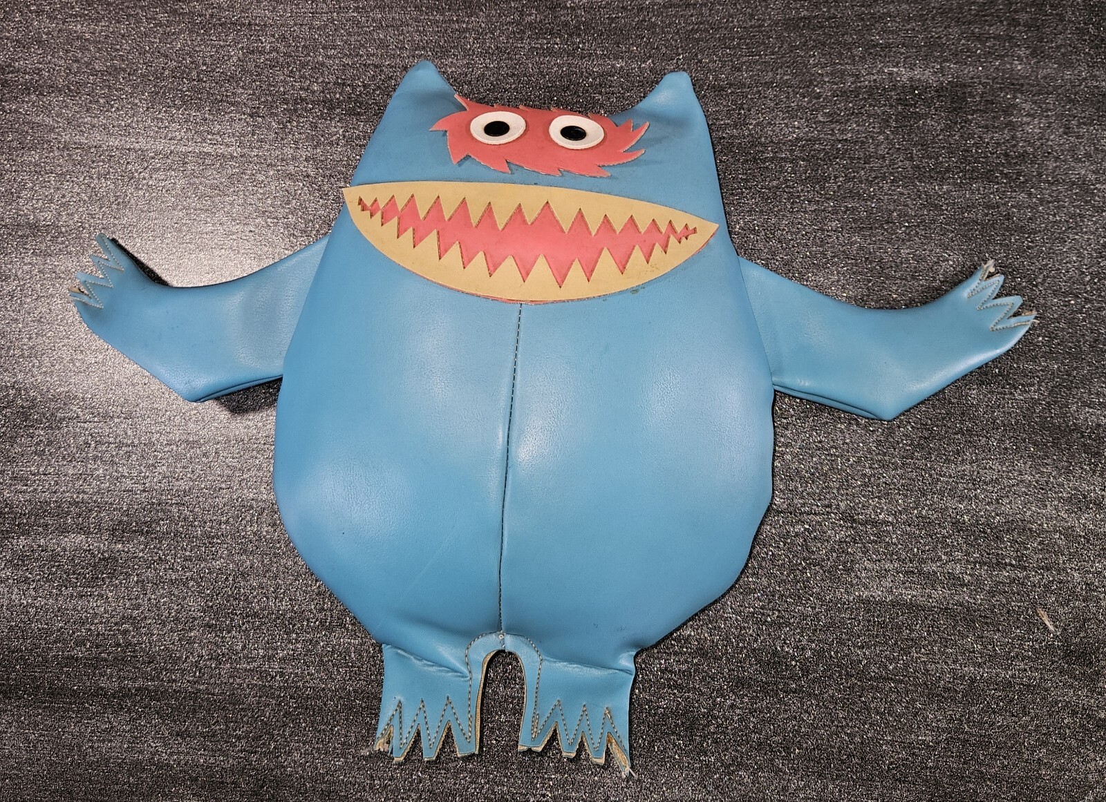Vintage 1960’s Nauga Monster 15" Naugahyde Uniroyal Ad Aqua Blue & Hot Pink MCM | eBay