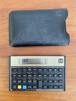 Vintage HP HEWLETT PACKARD 12C Financial Calculator w/ Original Case | eBay
