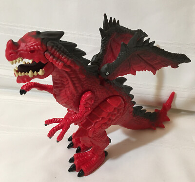 Dragon-i Toys Ltd Mighty Red Megasaur Walks Lights-up Roars Tested | eBay