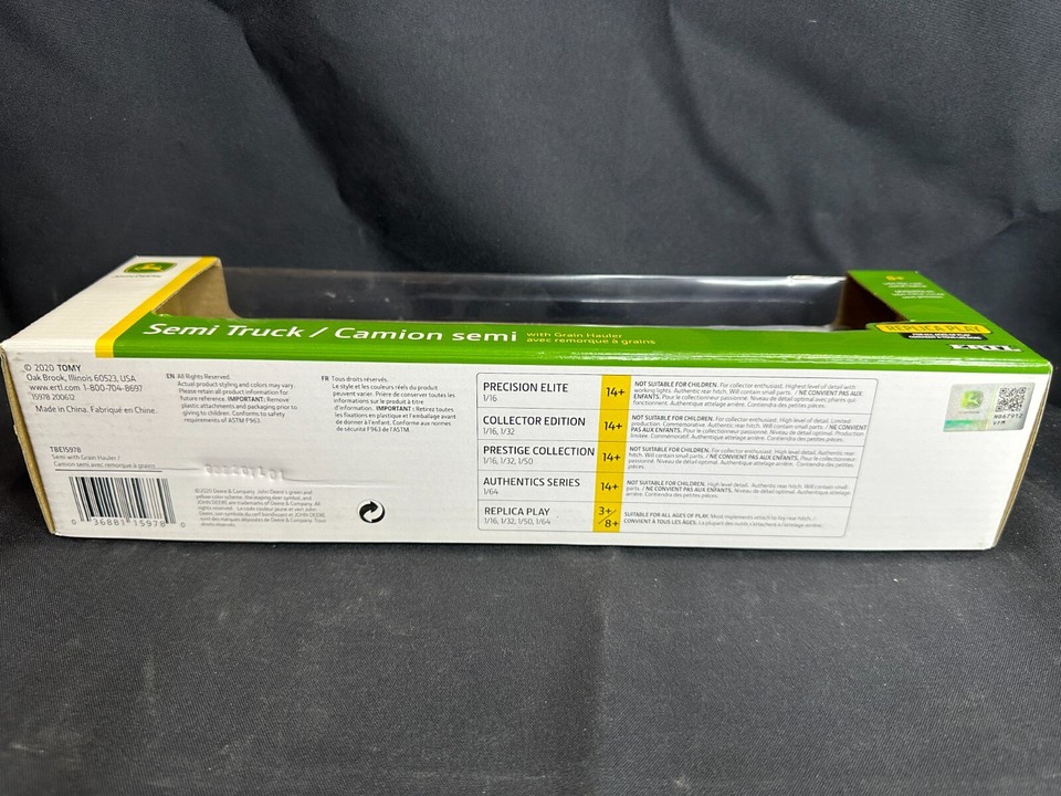NEW John Deere ERTL 1/64 Grain Semi Die Cast Replica - TBE15978 | eBay