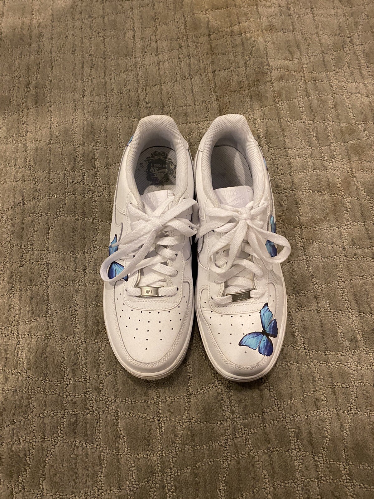 Custom Blue Butterfly Air Force 1s ‘07 Women’s Sneake… - Gem
