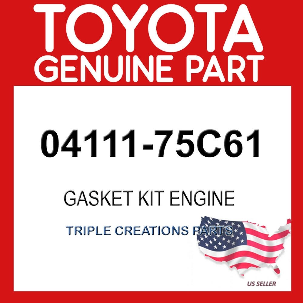 Toyota Genuine 0411175C61 Gasket Kit Engine 04111-75C61 OEM | eBay