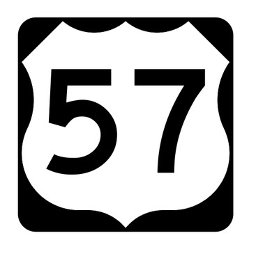 US Route 57 Sticker R1917 Highway Sign Road Sign | eBay