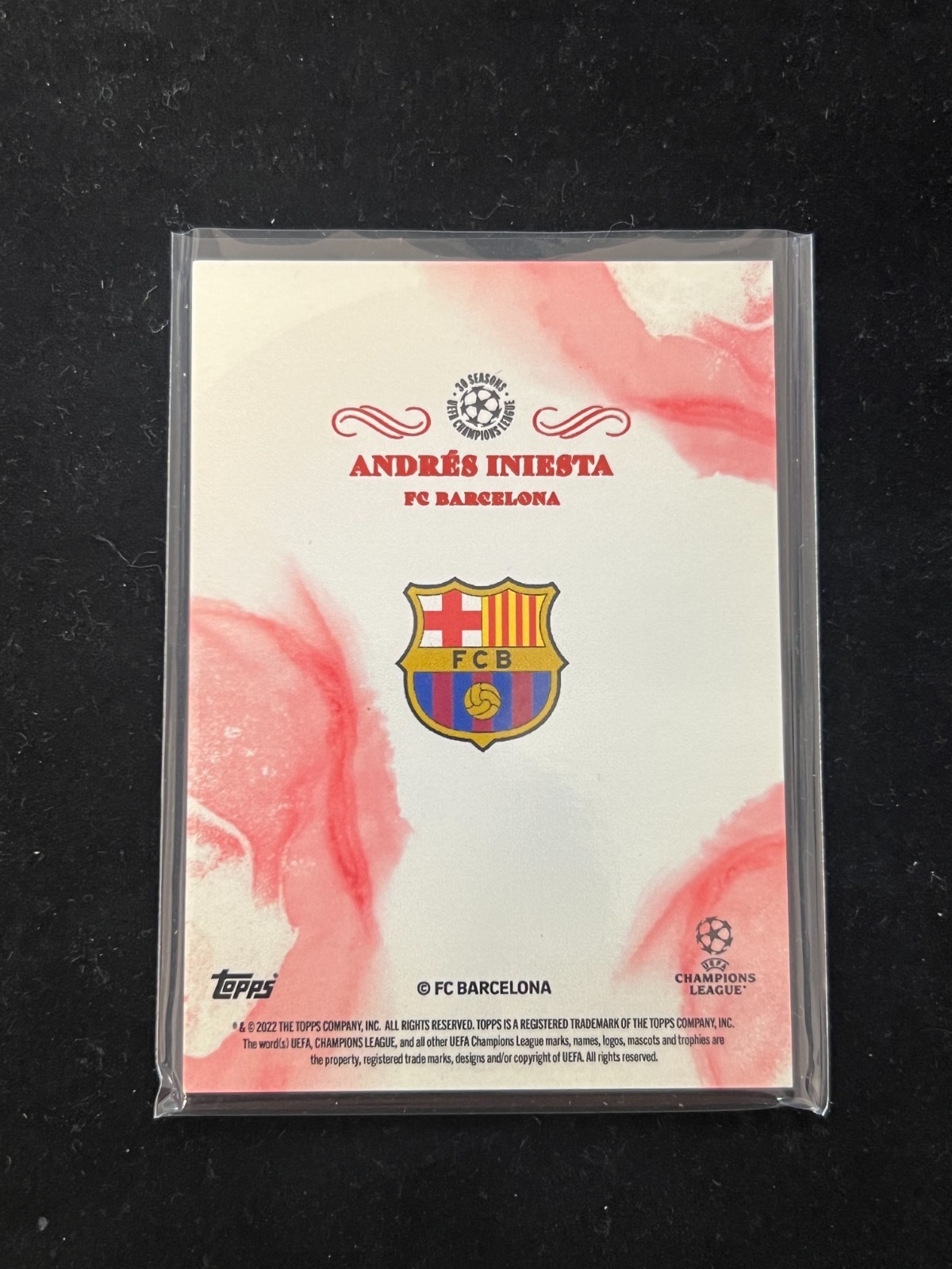 Andres Iniesta 2021-22 Topps Pearl UEFA UCL Legend Base Red /10 ...