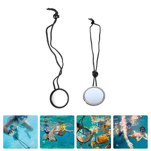 2 Pcs Dive Mirror Diving Rearview with Rope Scuba Accessories Man Diver ...