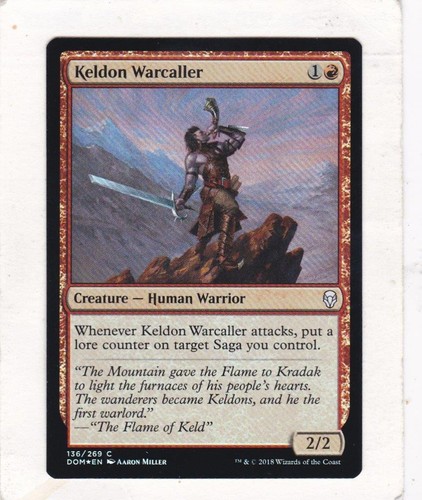 Magic: MTG: Dominaria: Foil: Keldon Warcaller | eBay