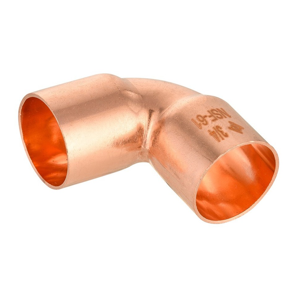 Pro 25 Pack EFIELD 3/4" C X C 90 Degree Elbow , Copper Solder Fittings ...