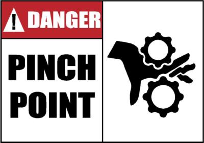 DANGER PINCH POINT WARNING DECAL SAFETY SIGN STICKER OSHA | eBay