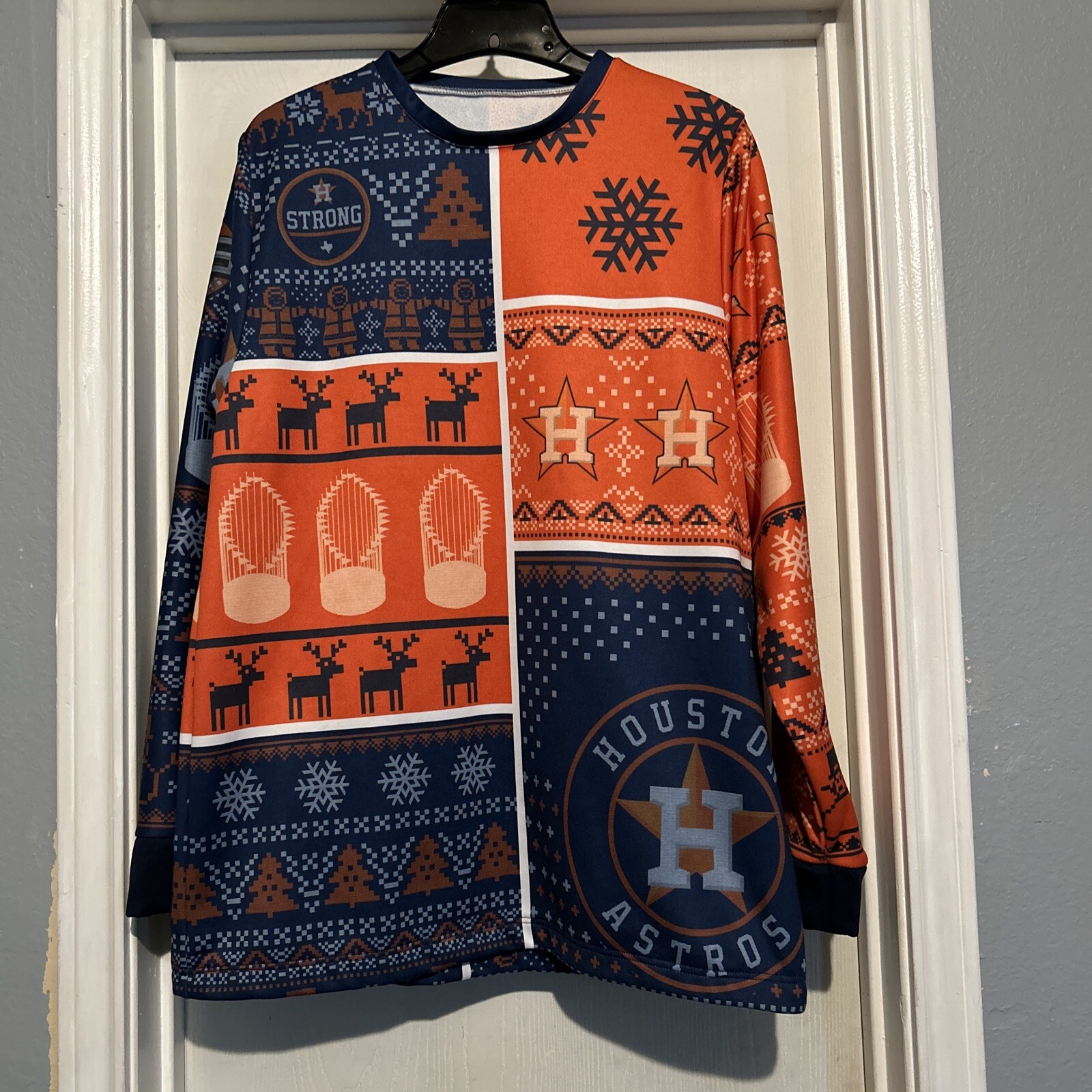HOUSTON ASTROS Baseball team Christmas Knit pattern S… - Gem