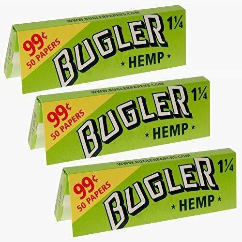 Bugler Green Hemp Cigarette Rolling Papers 1 1/4 (78mm) - 3 Pack | eBay