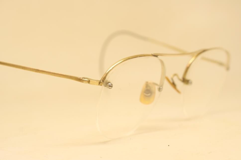 Antique Eyeglasses 44/20 Shuron 1/10 12k Semi Rimless Vintage Frames | eBay