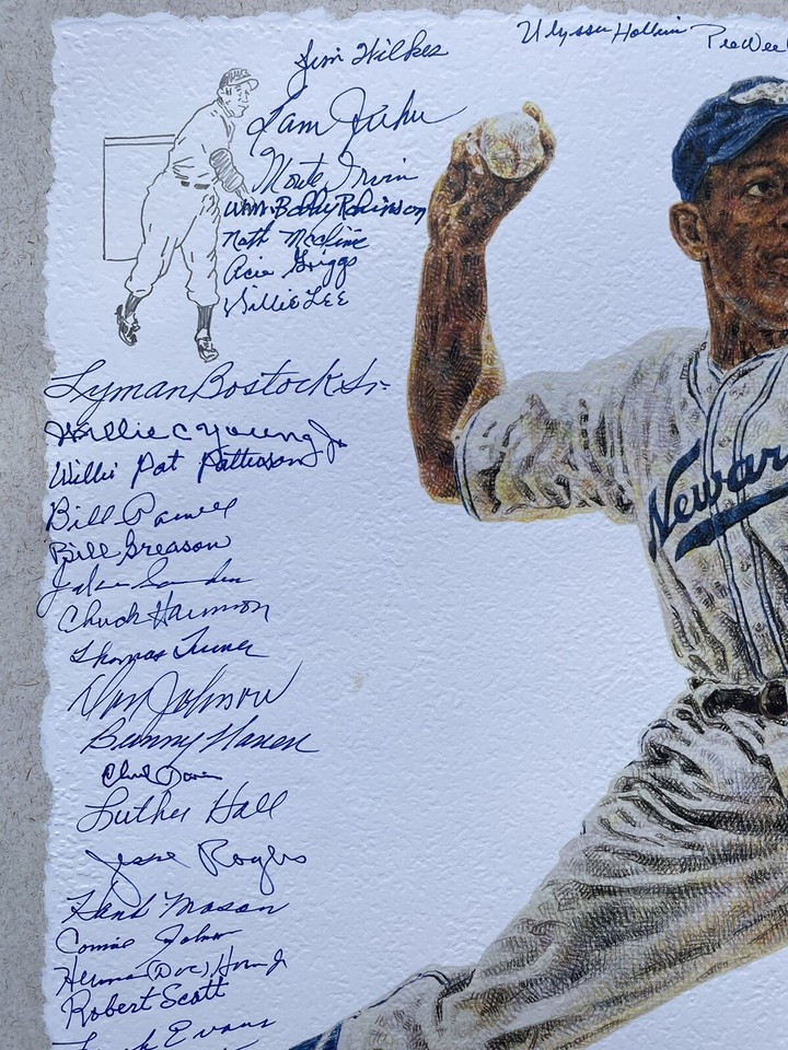 Leon Day Negro leagues AUTOGRAPHED Lithographed Autographed By 68 w 45 ...