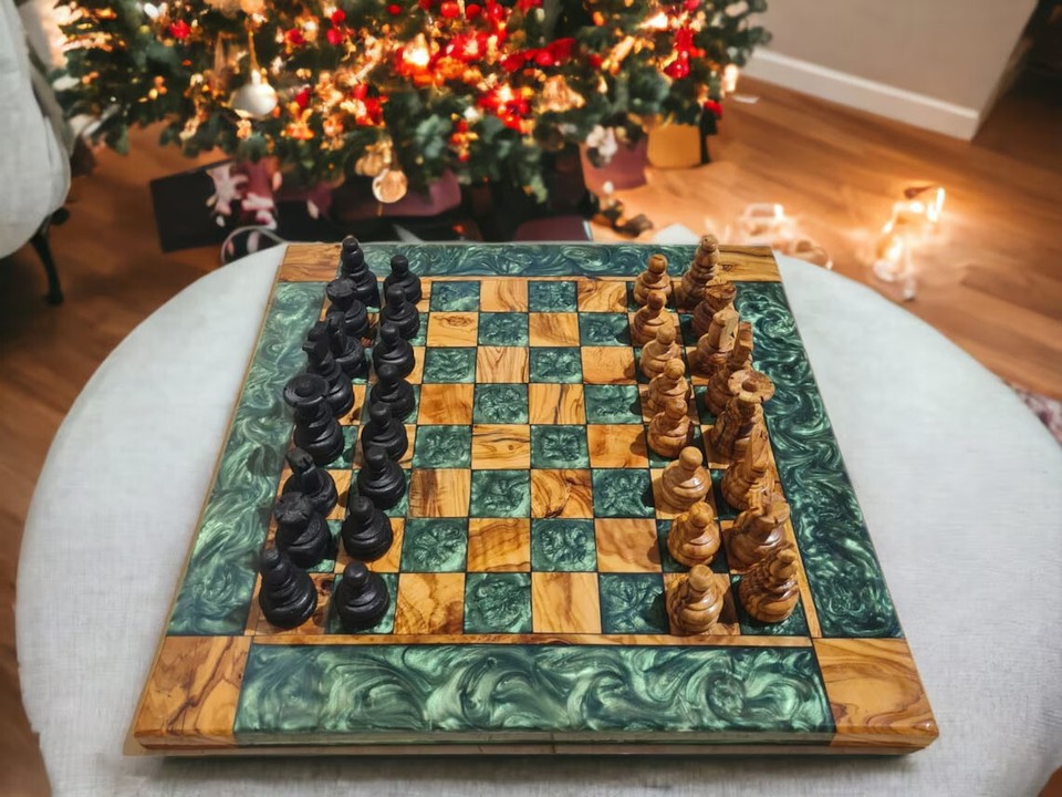 Buy Elegant Wooden Chess Set, Wooden Chess Board, Handmade Chess Board ...