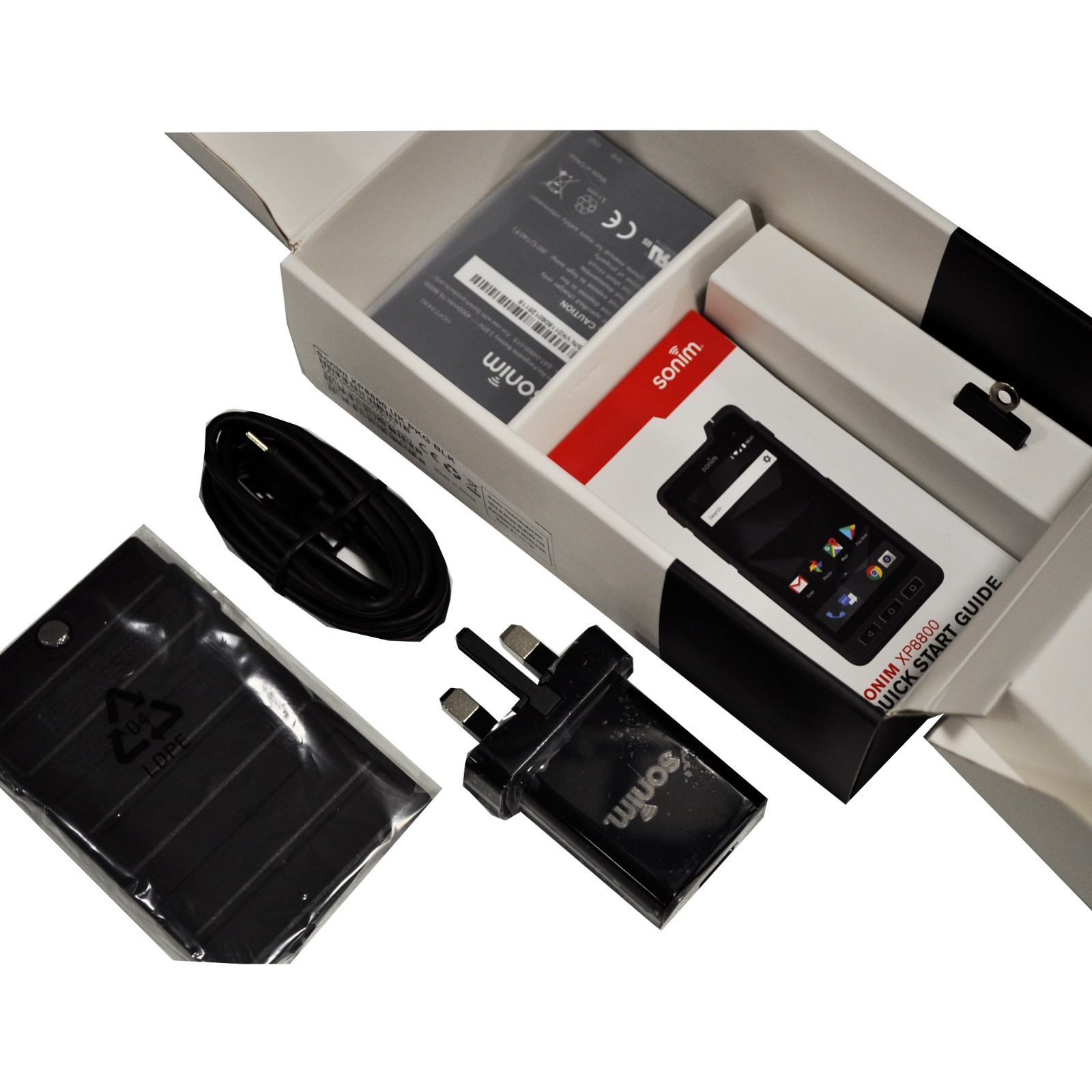 New 5" Sonim XP8 XP8800 Dual-SIM 64GB Black Rugged Factory Unlocked 4G ...