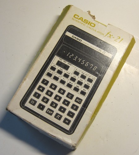Casio Fx-21 Scientific Calculator, working, nice case, with instruction ...