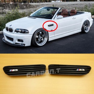 Shiny Black Side Fender Grille Grill Set For BMW E46 M3 2-Door 2001 ...