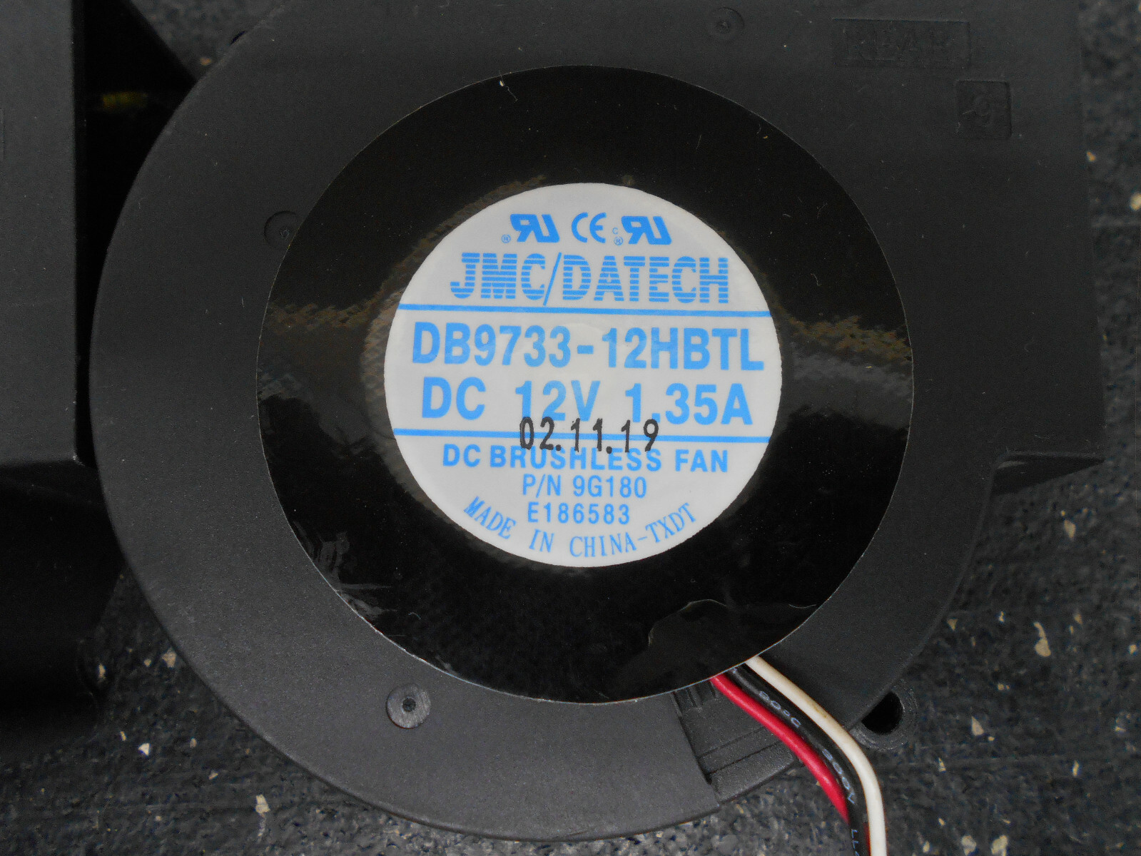 LOT OF 2 JMC/DATECH DB9733-12HBTL BRUSHLESS FAN DC 12V 1.35A | eBay