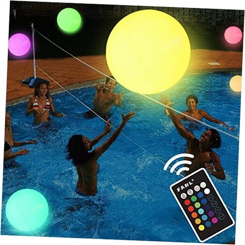 Pool Toys - LED Beach Ball with Remote Control - 16 Colors Lights and 4 ...