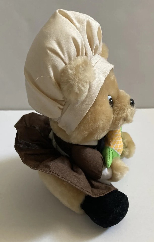 VTG 2 Russ Berrie Thanksgiving Pilgrim Plush Bears John & Priscilla ...