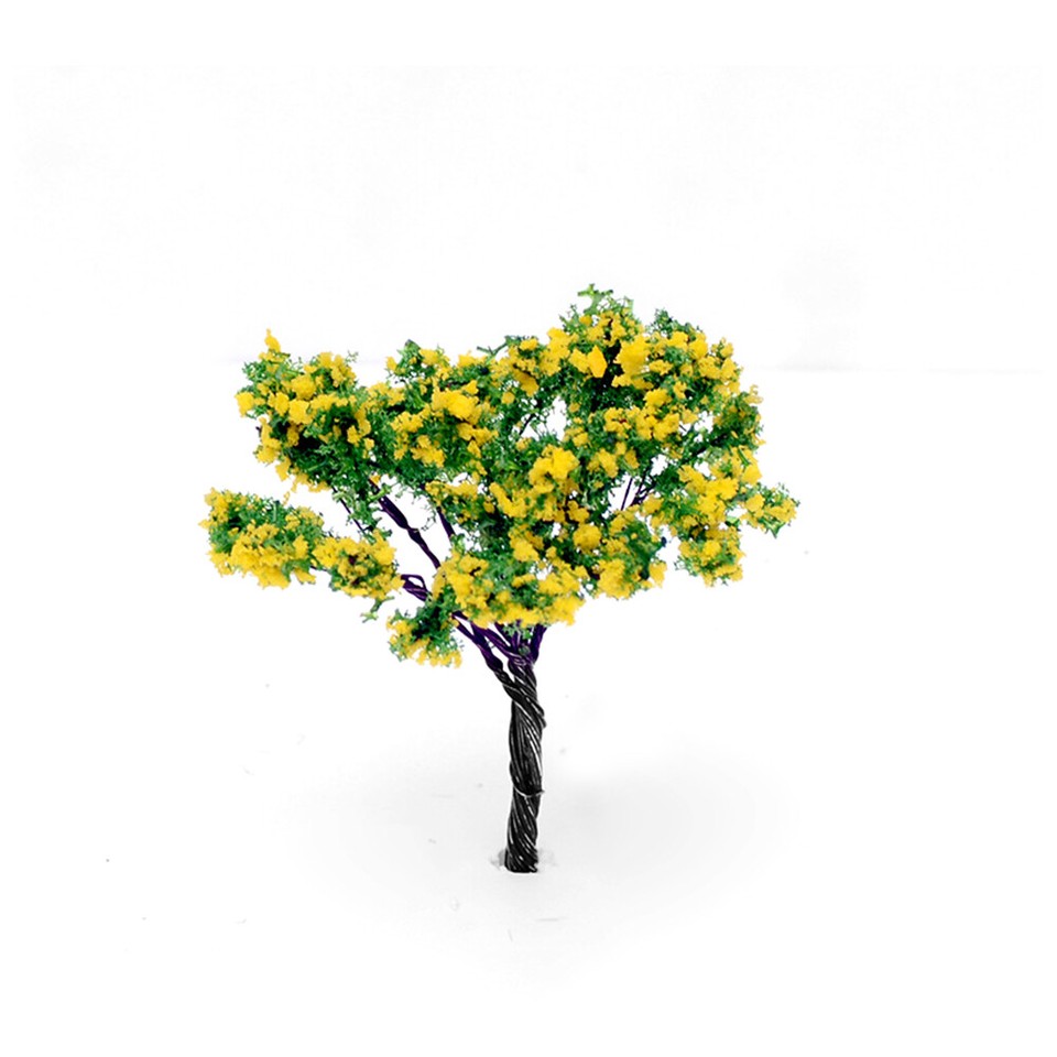 20pcs 2.55" Cherry Blossom Model Tree Miniatures Garden Plants Scenery ...