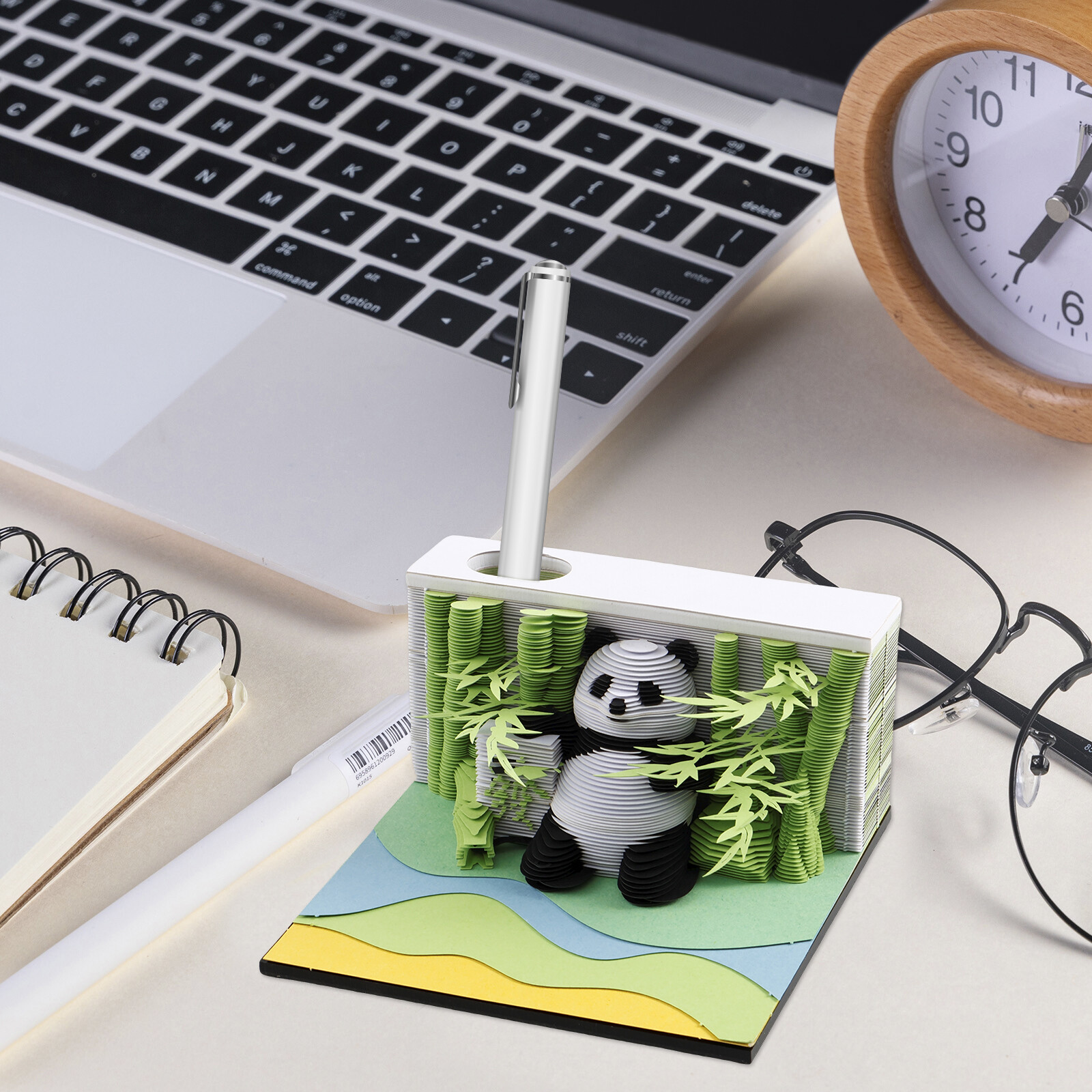 3D Desk Note Pad 190 Pages Creative Panda Memo Pad Tear-Away 3D Art ...