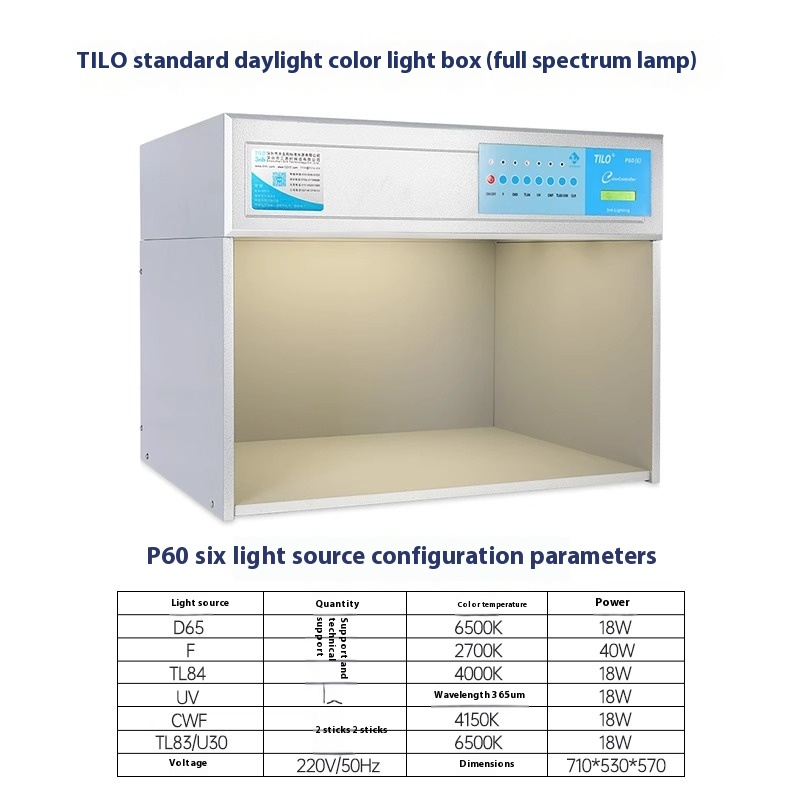 Color Assessment Cabinet 6 Light Sources Color Matching Cabinet Color ...
