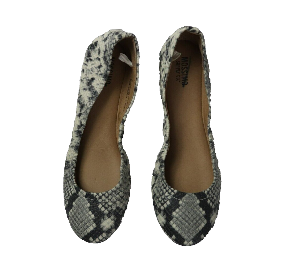 Mossimo Co Snake Print Ballet Flats Women Shoes Slip On Size 6 Black ...