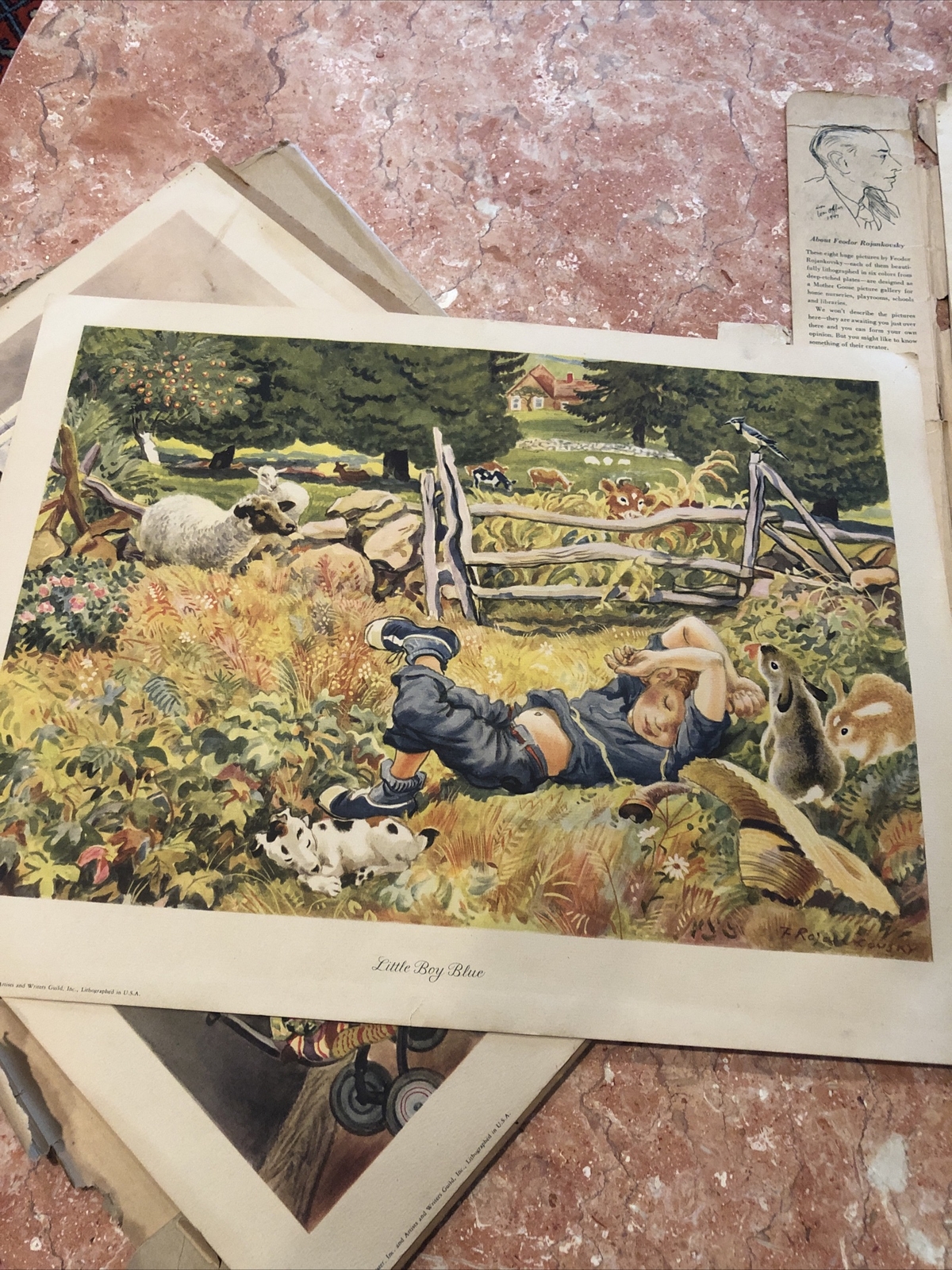 Vintage 1945 Pictures Frm Mother Goose Portfolio 6 Prints Feodor ...