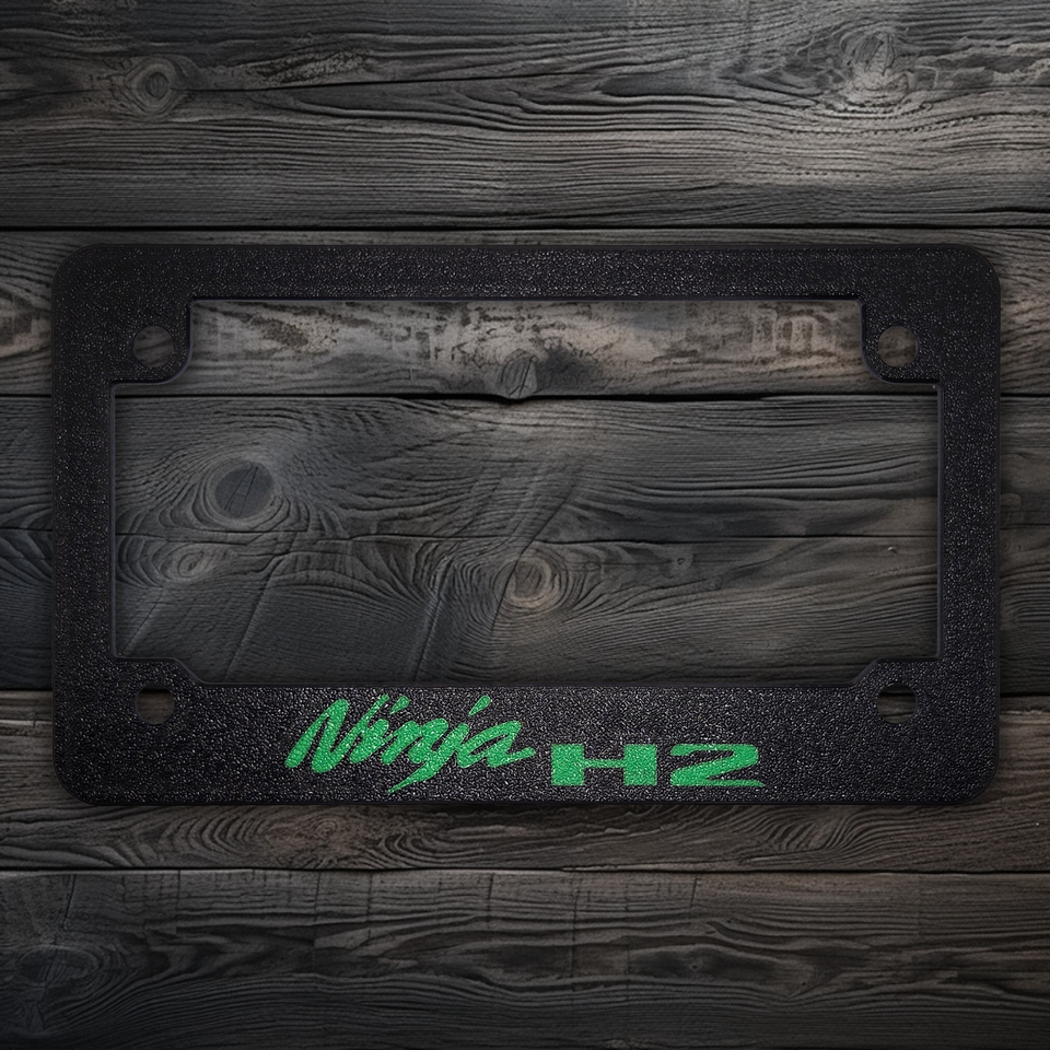 For Kawasaki Ninja H2 Textured Motorcycle License Plate Frame (ALL ...