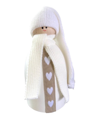 LARSSONS TRA Sweden WHITE Wooden Christmas TOMTE Child 6" Heart Large Doll New | eBay
