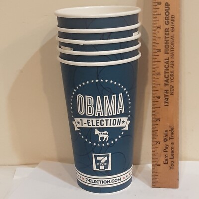 LOT OF 5 RARE NEW BARRACK OBAMA 2012 7-ELECTION 7 ELEVEN PAPER HOT ...