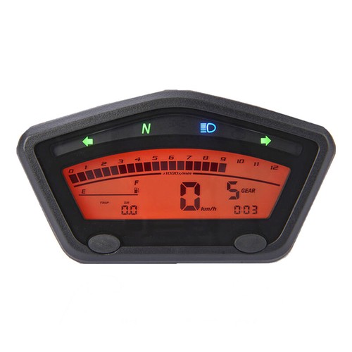 1x Motorcycle Instrument LCD Tachometer Odometer Digital Gauge Panel ...