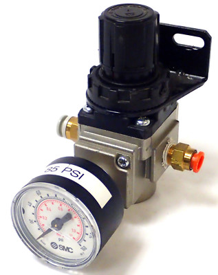 SMC AR20-01BG REGULATOR, LOCKING, w/ BRACKET AND GAUGE | eBay