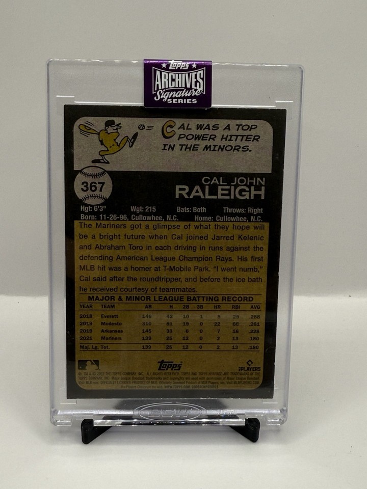 2025 Topps Archives Signature Series - Autograph Cal Raleigh /60 #367 ...