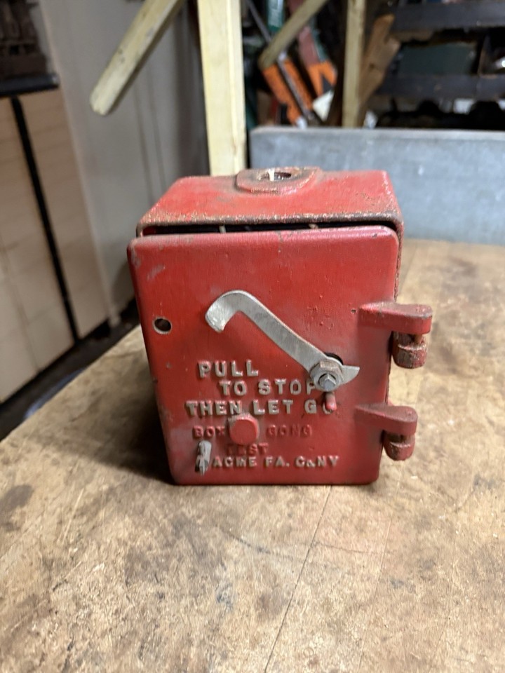 Vintage Gamewell Acme Telegraph Fire Alarm Station Call Box Mechanism ...