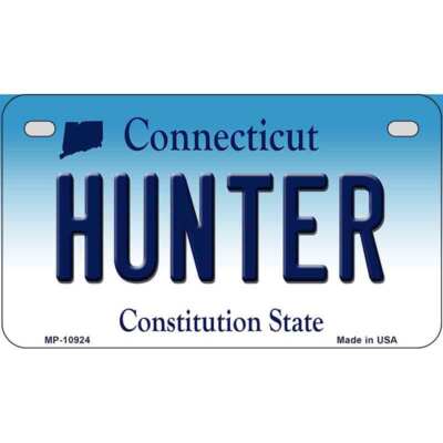 Hunter Connecticut Novelty Metal Motorcycle Plate MP-10924 | eBay