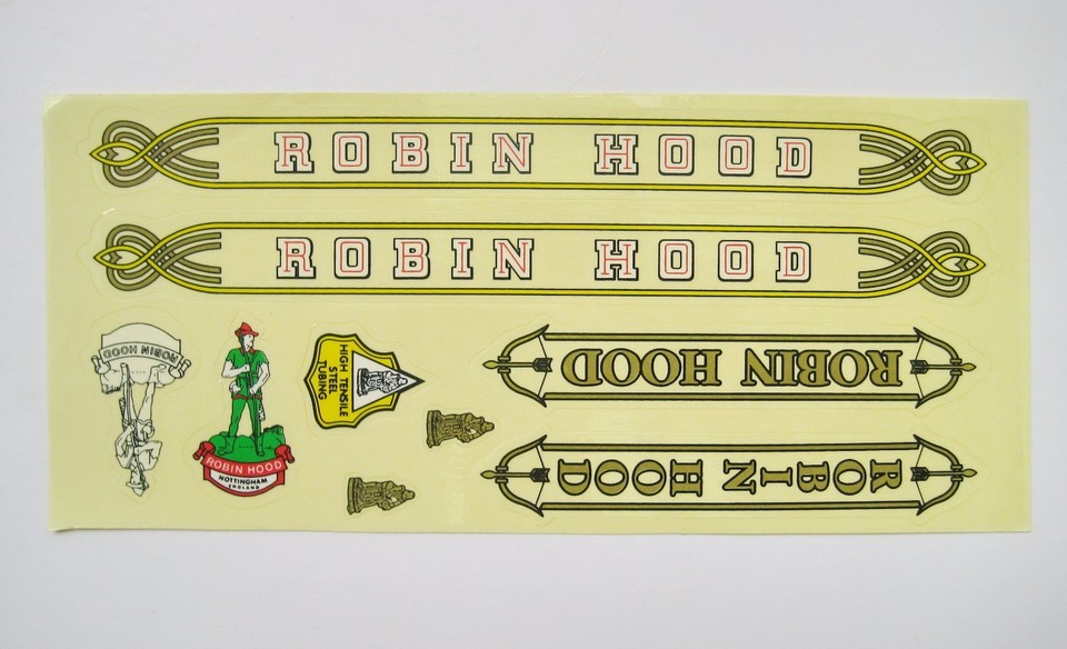 ROBIN HOOD DECAL BICYCLE VINTAGE BIKE STICKER ROBIN HOOD STICKER DECALS ...