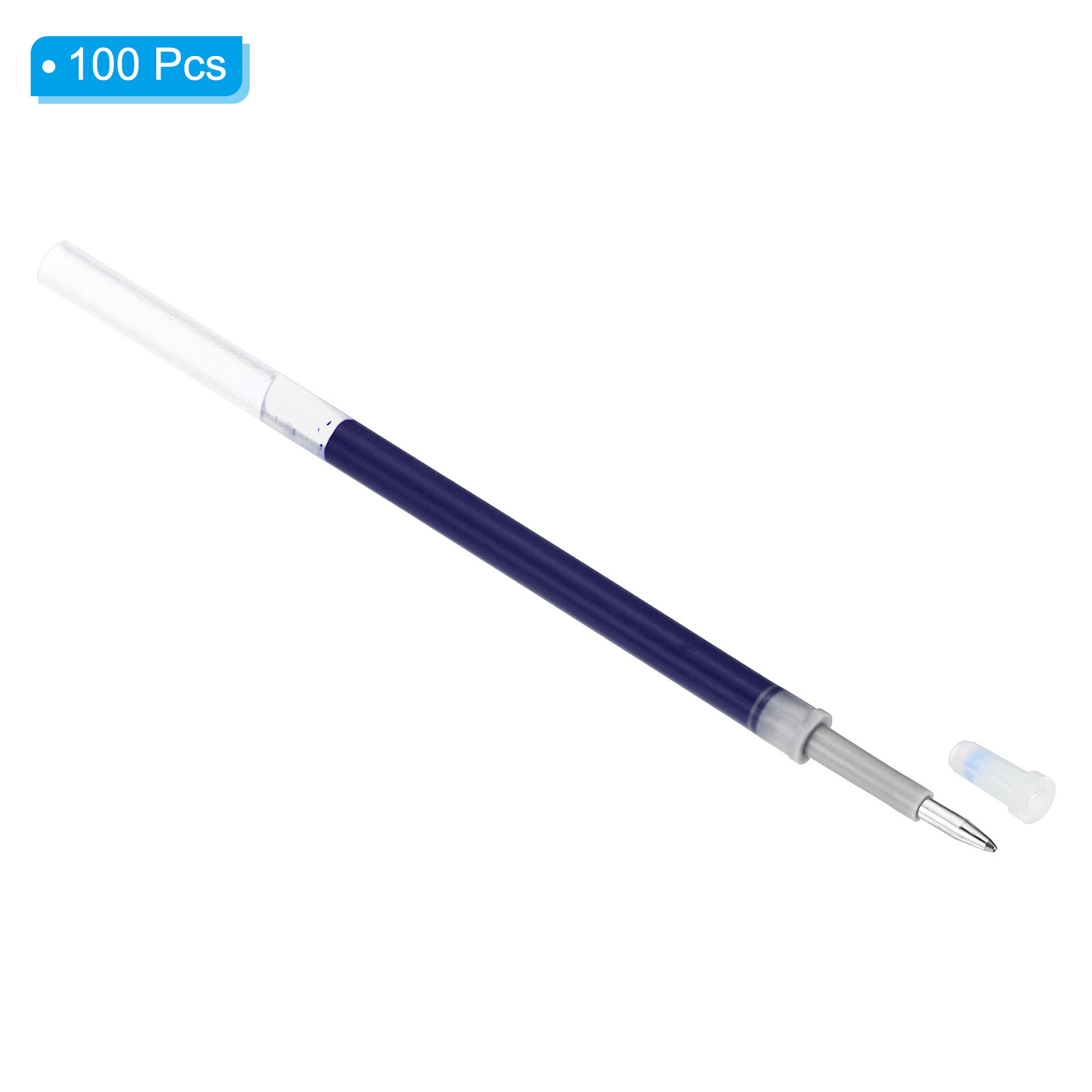 110mm Gel Stylo 100 Pièces 0.5mm Pointe Bleu Gel Encre Stylo à Bille ...