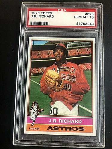 J.R. Richard 1976 Topps Baseball Card #625 Graded PSA 10 GEM MT Astros ...