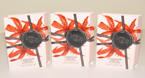 3 Victor & Rolf Flowerbomb TIGER LILY Eau de Parfum 3.6 mL 0.12 Oz ...