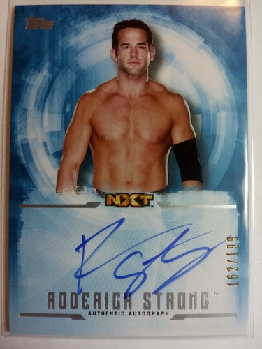 WWE Roderick Strong 2017 Topps Undisputed Blue On Card Autograph SN 162 ...