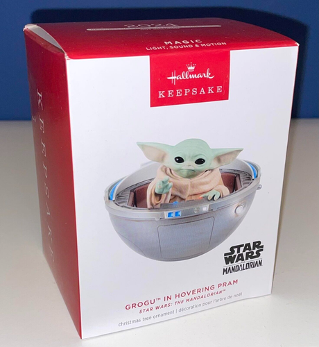 2024 STAR WARS Grogu in Hovering Pram Hallmark Keepsake Christmas ...