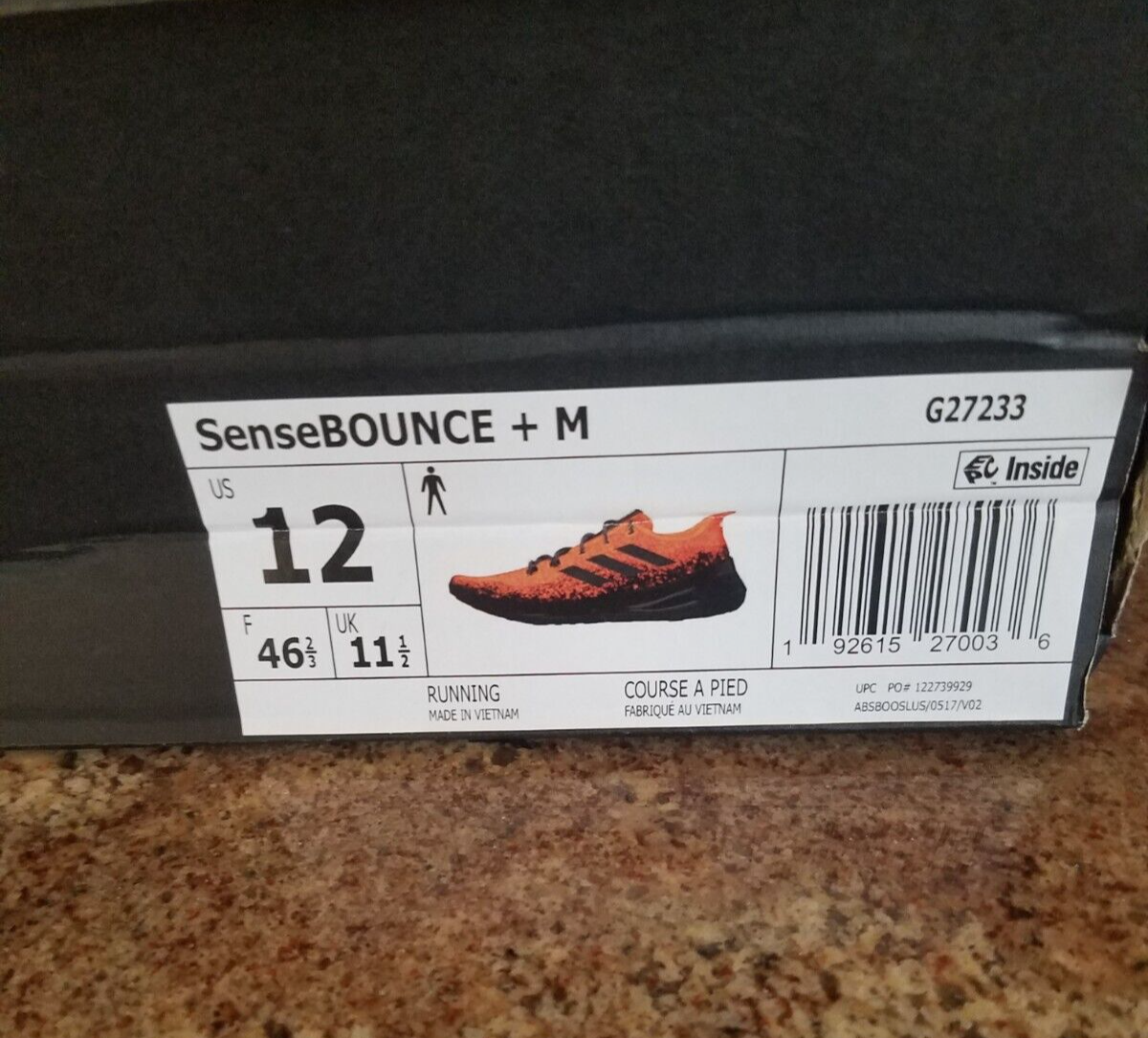 Size 12 adidas SenseBounce + M Coral Black Orange Spotify Mens Running ...