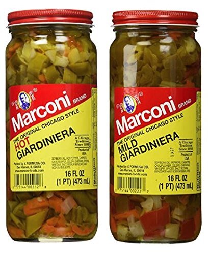 The Original Chicago Style Hot & Mild Giardiniera 16 oz (Variety Pack ...