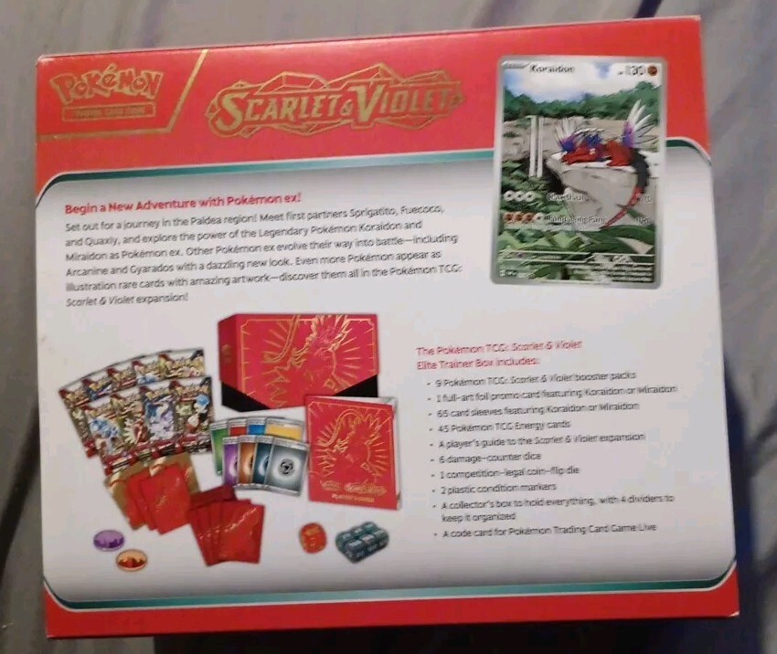 Scarlet and Violet Pokemon Elite Trainer Box (Koraidon) ETB SEALED NEW ...