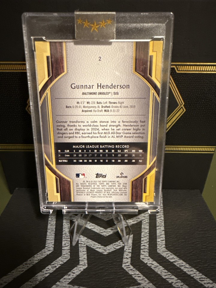 2025 Topps Five Star - Gunnar Henderson /15 - Baltimore Orioles | eBay UK